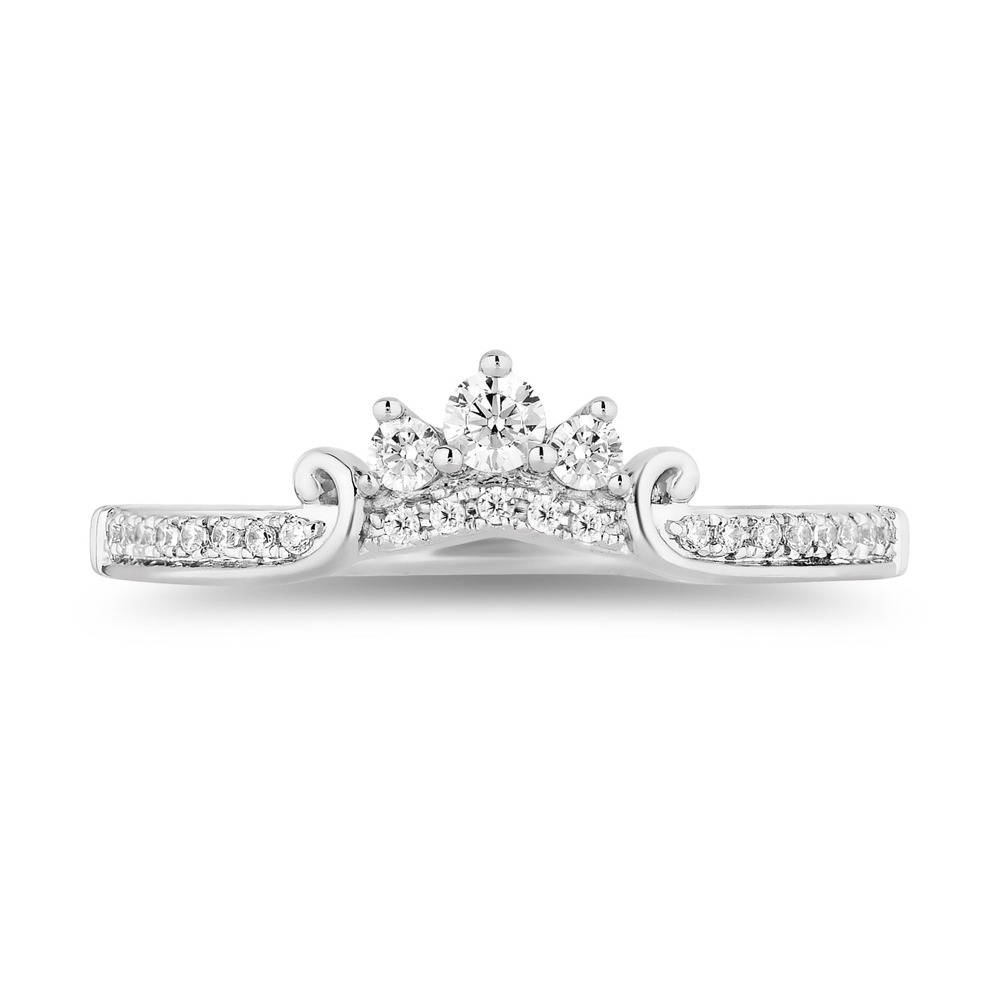 Disney Majestic Princess Inspired Diamond Bridal Set in 14K White Gold ...