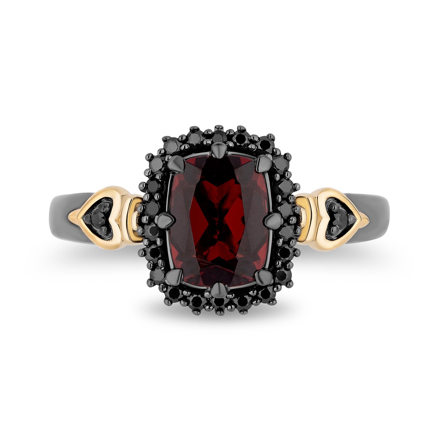 Disney Evil Queen Inspired Diamond Black Diamonds and Garnet Ring in ...