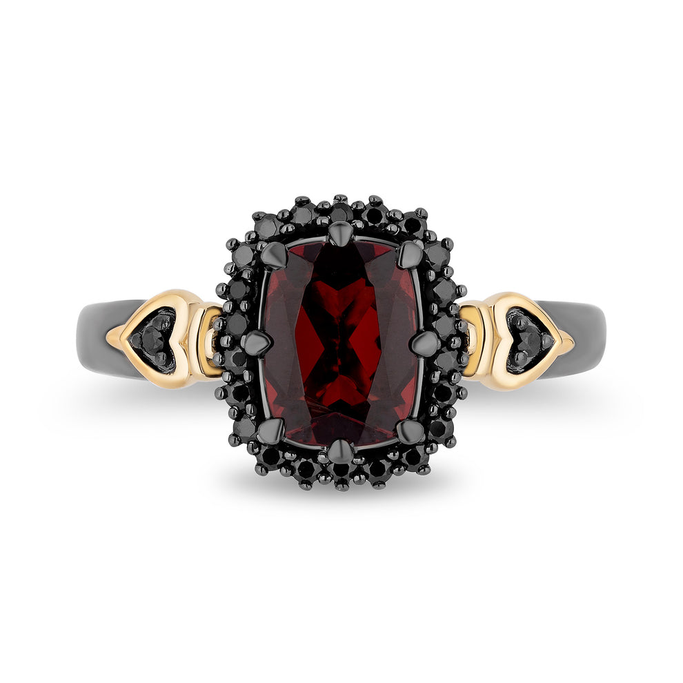 Disney Evil Queen Inspired Diamond Black Diamonds and Garnet Ring in ...