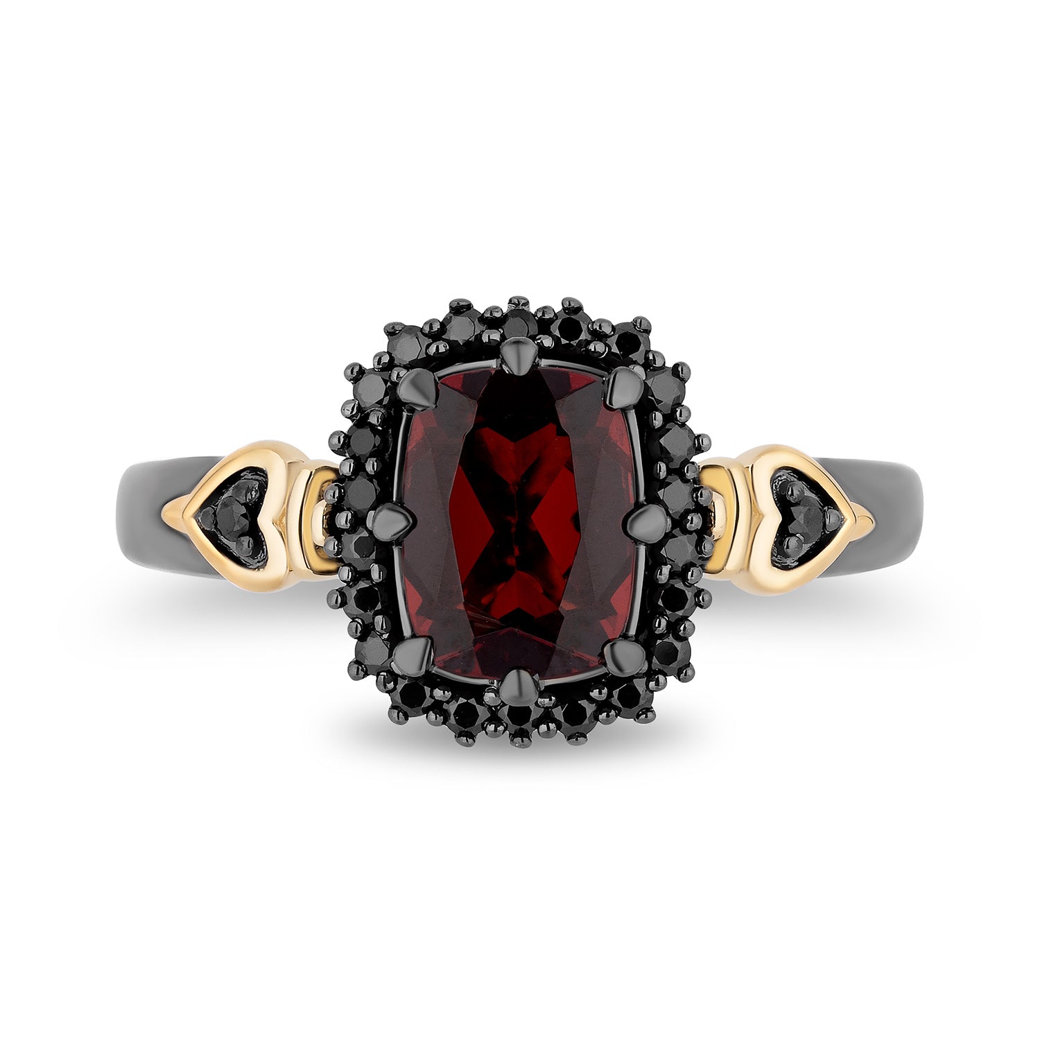 Disney Evil Queen Inspired Black Diamonds & Garnet Ring in Sterling ...