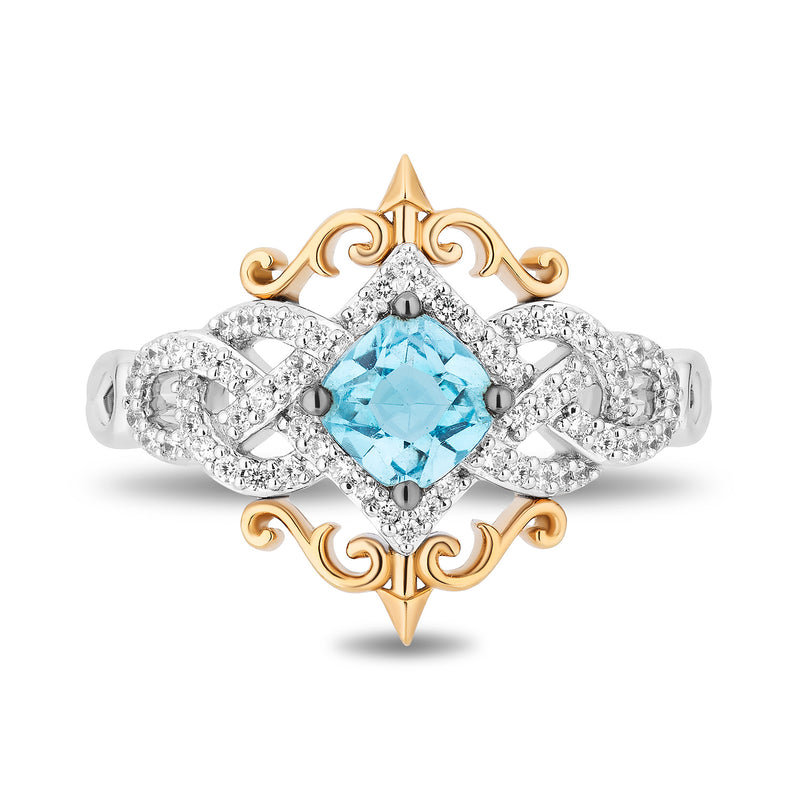 Enchanted Disney Fine Jewelry Sterling Silver and 10K Yellow Gold with