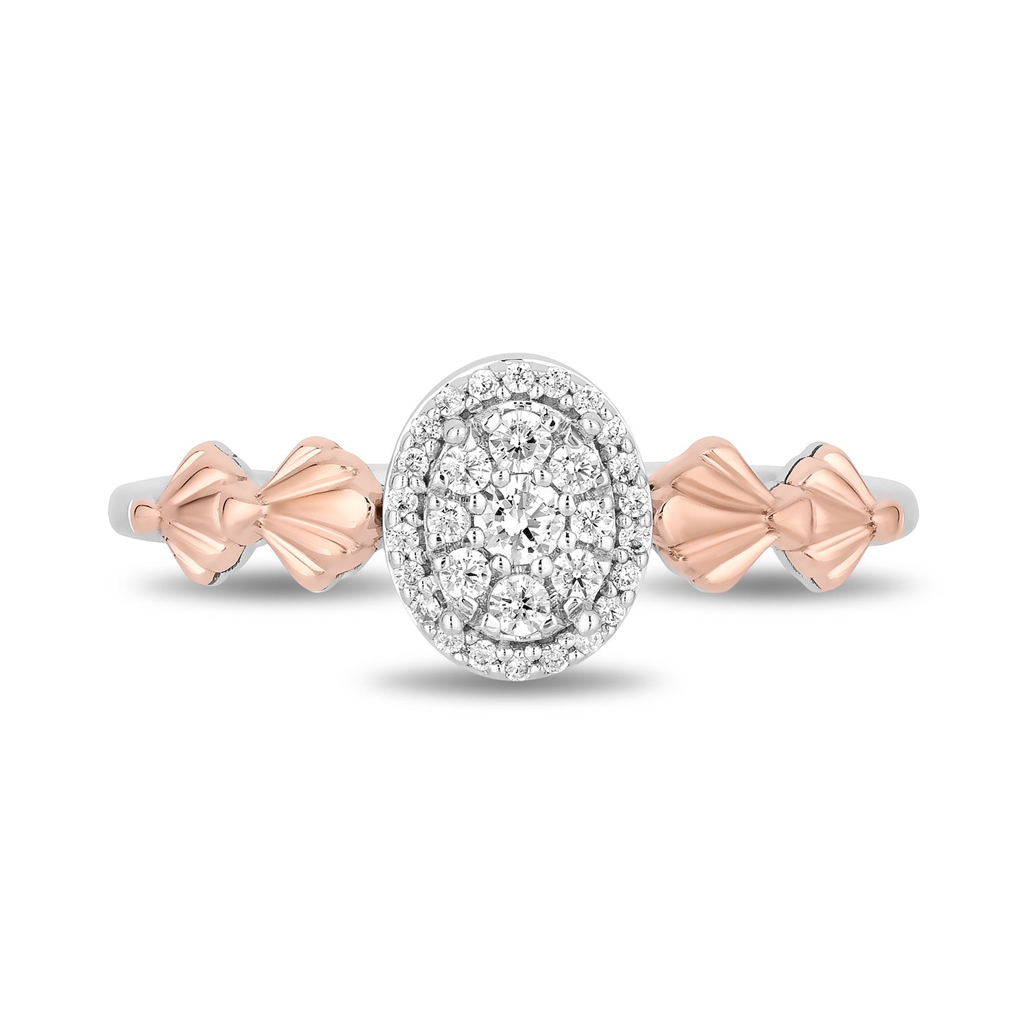 Disney Ariel Inspired Diamonds Engagement Ring in 14K White Gold & Rose ...
