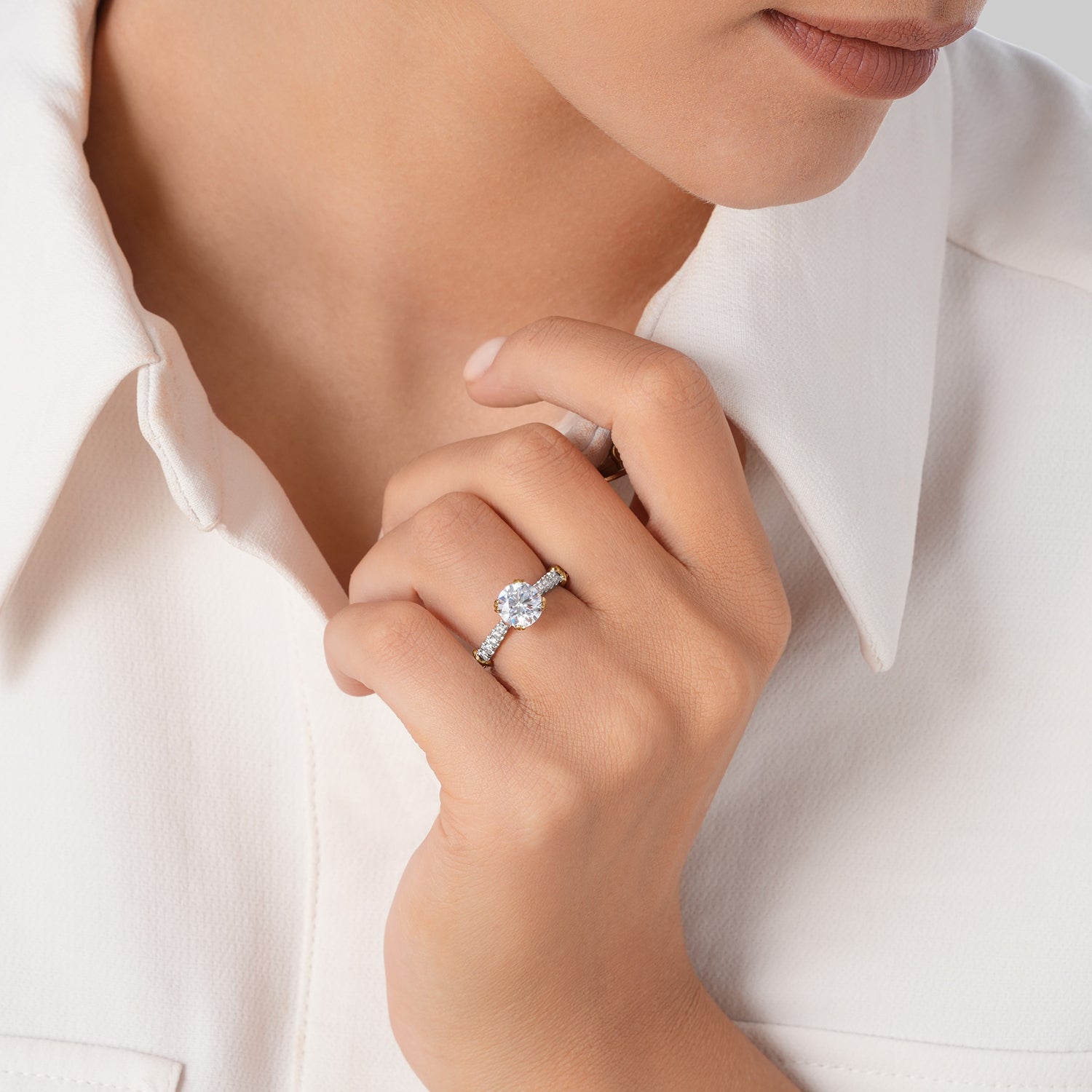 Enchanted Star Lab Grown Diamond 14K Gold Aurora Engagement Ring ...