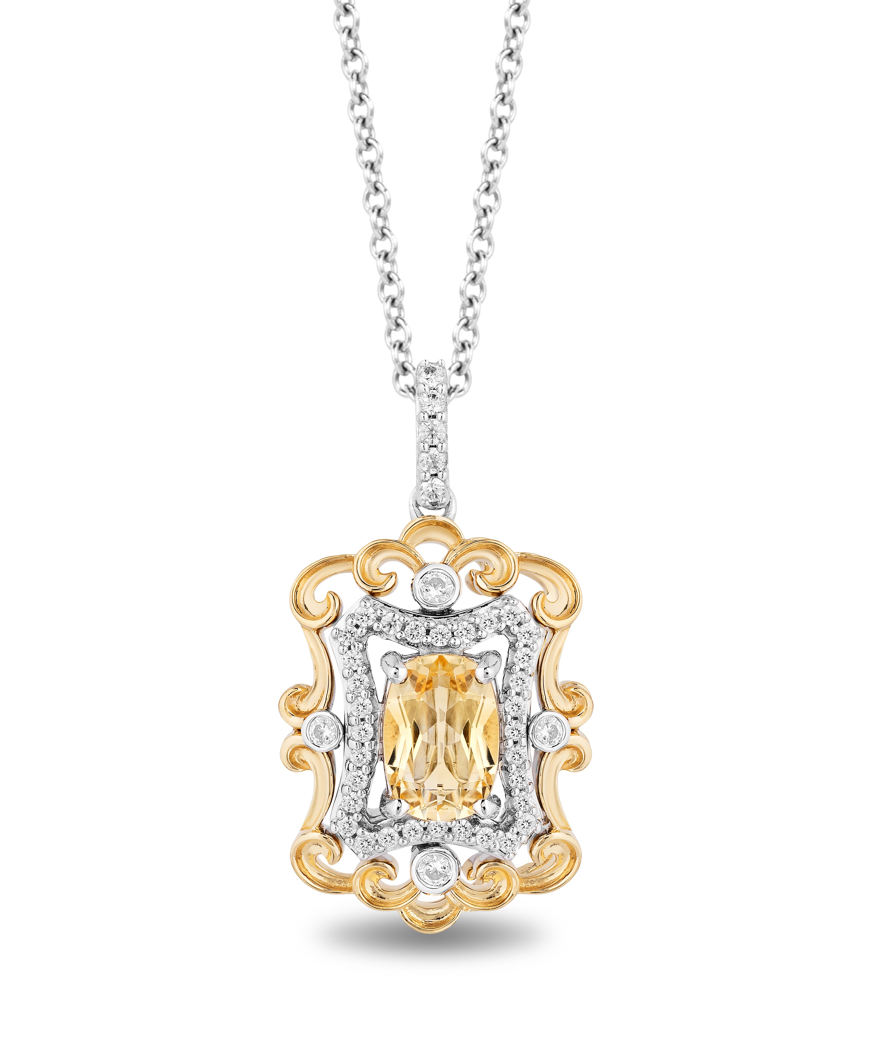 Enchanted Disney Fine Jewelry Sterling Silver and 14K Yellow Gold with