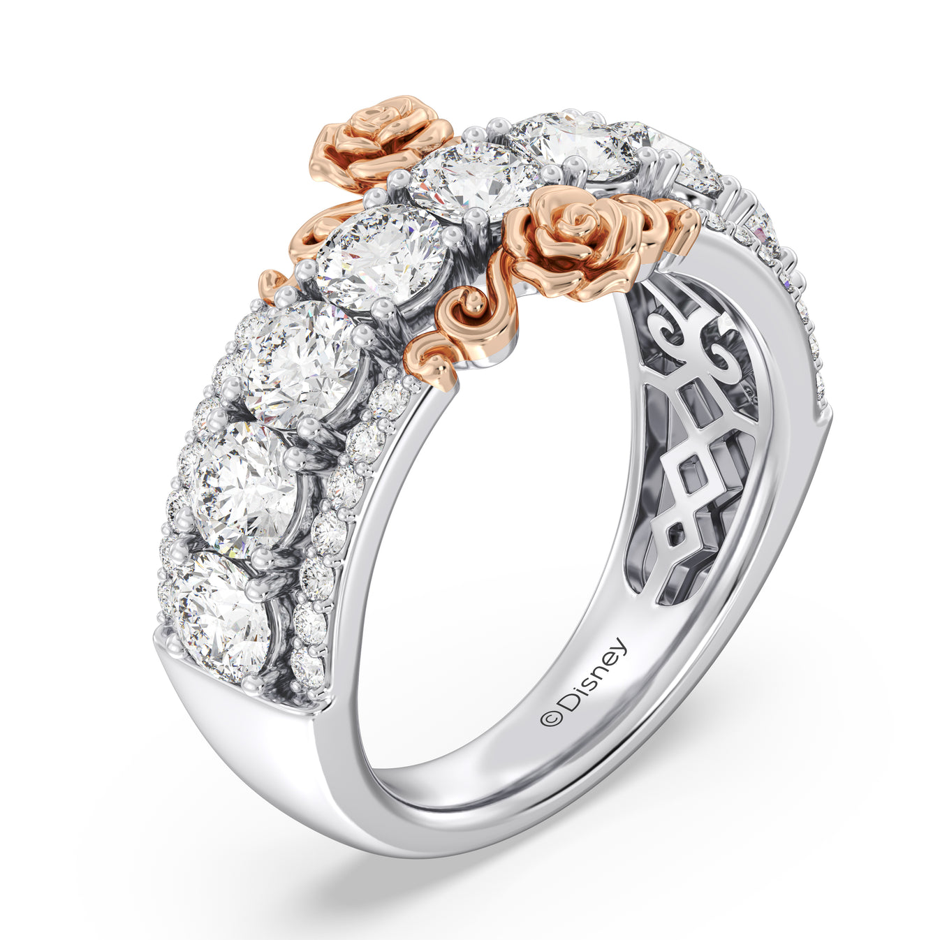 Disney Belle Inspired Diamond Lab Grown Diamond Anniversary Band in ...