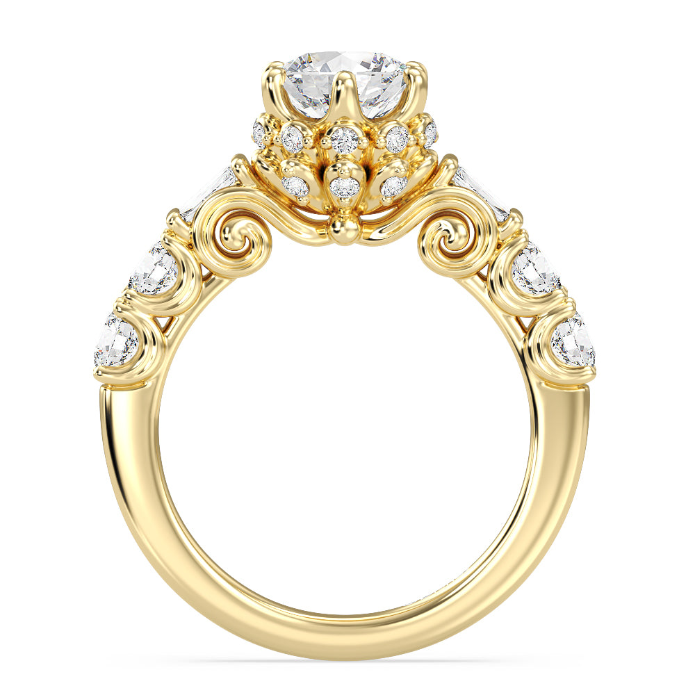Enchanted Star Lab Grown Diamond 14K Gold Cinderella Engagement Ring ...