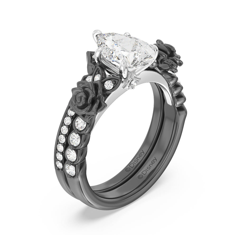 Disney's Maleficent Inspired 1 3/8 CTTW Pear Cut Lab Grown Diamond Rose ...