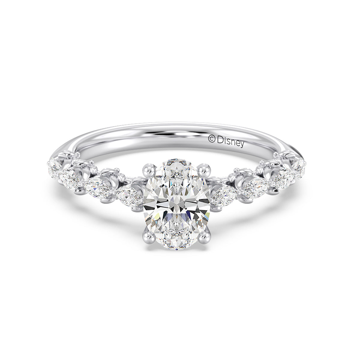 Enchanted Star Lab Grown Diamond 14K Gold Rapunzel Magic Flower Engage ...