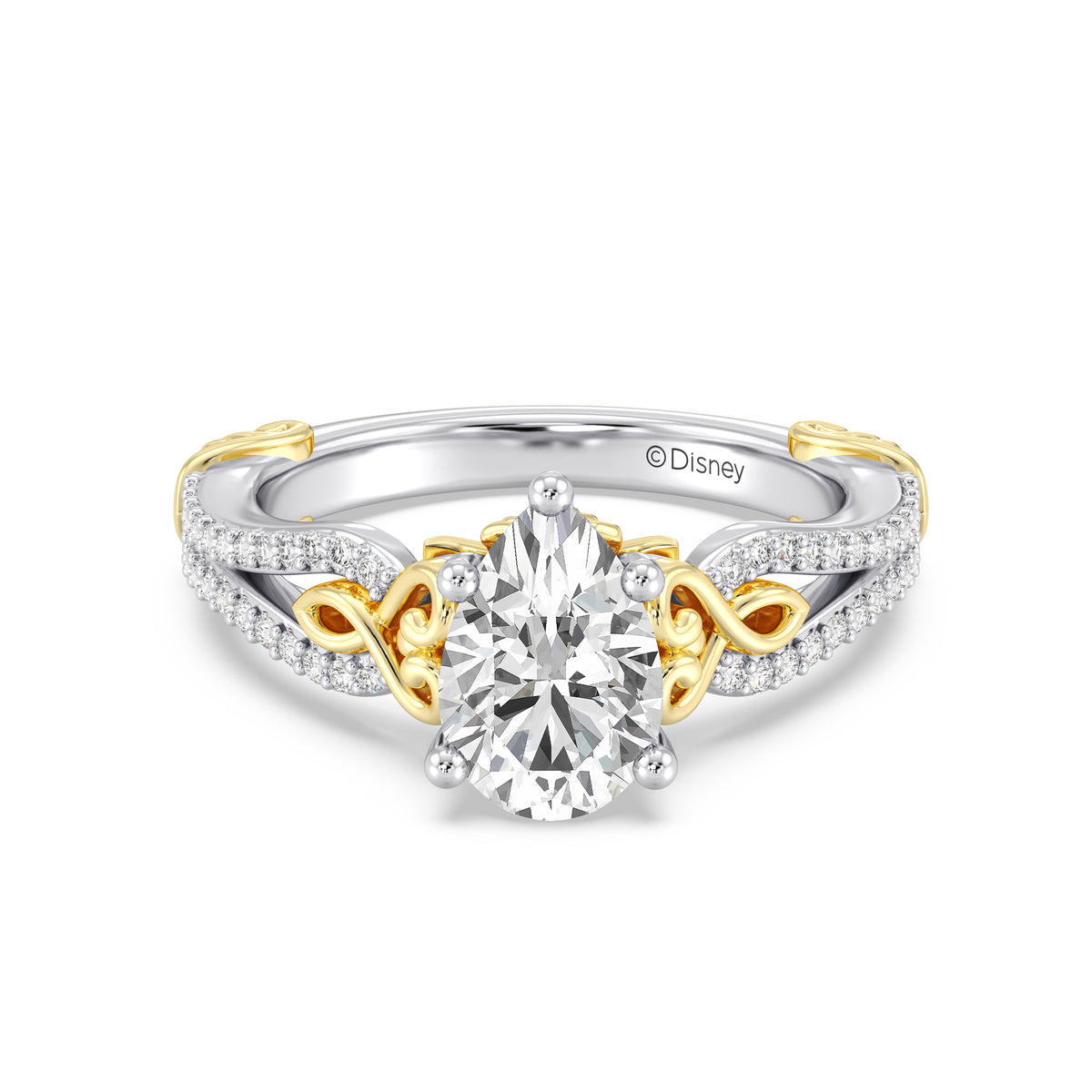 Disney Belle Inspired Lab Grown Diamond Engagement Ring in 14K Gold ...