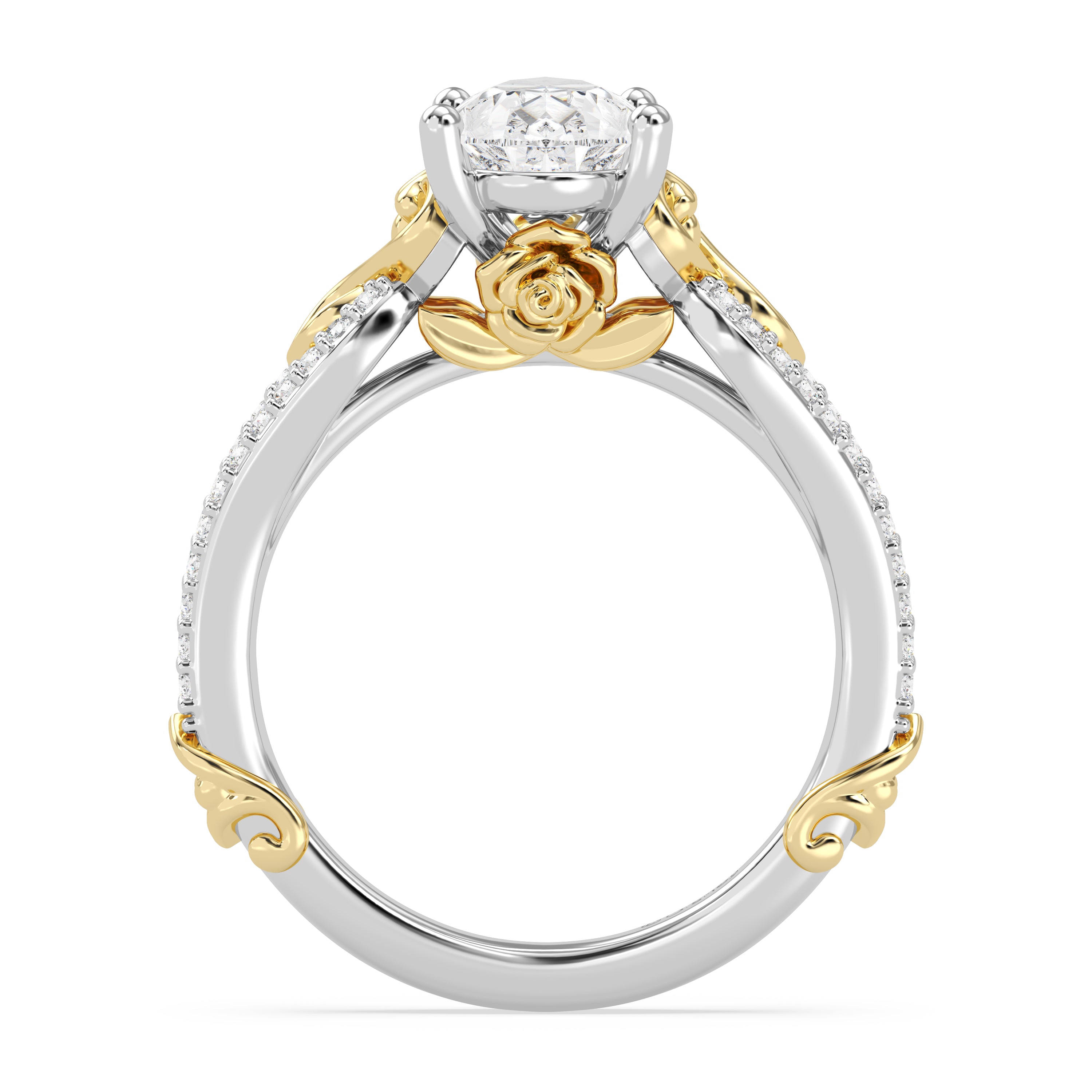 Disney Belle Inspired Lab Grown Diamond Engagement Ring in 14K Gold ...