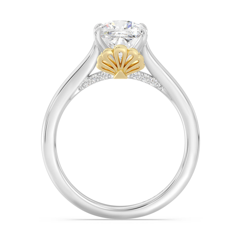 Disney Ariel Inspired Diamond Lab Grown Diamond Engagement Ring in 14K ...