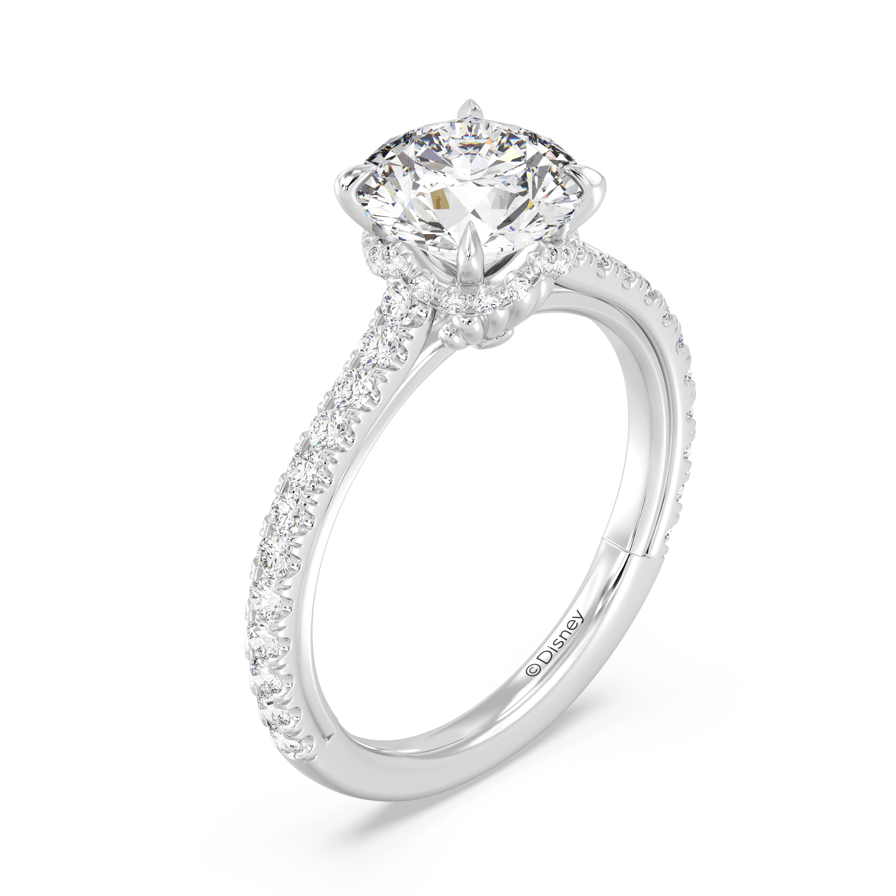 Enchanted Star Lab Grown Diamond 14K Gold Ariel Hidden Halo Engagement ...