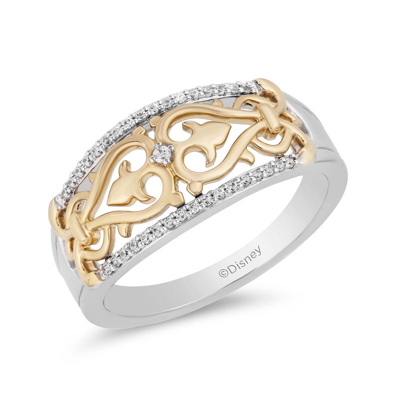 Disney Jasmine Inspired Ring Yellow Gold 1/10 CTTW | Enchanted Disney ...