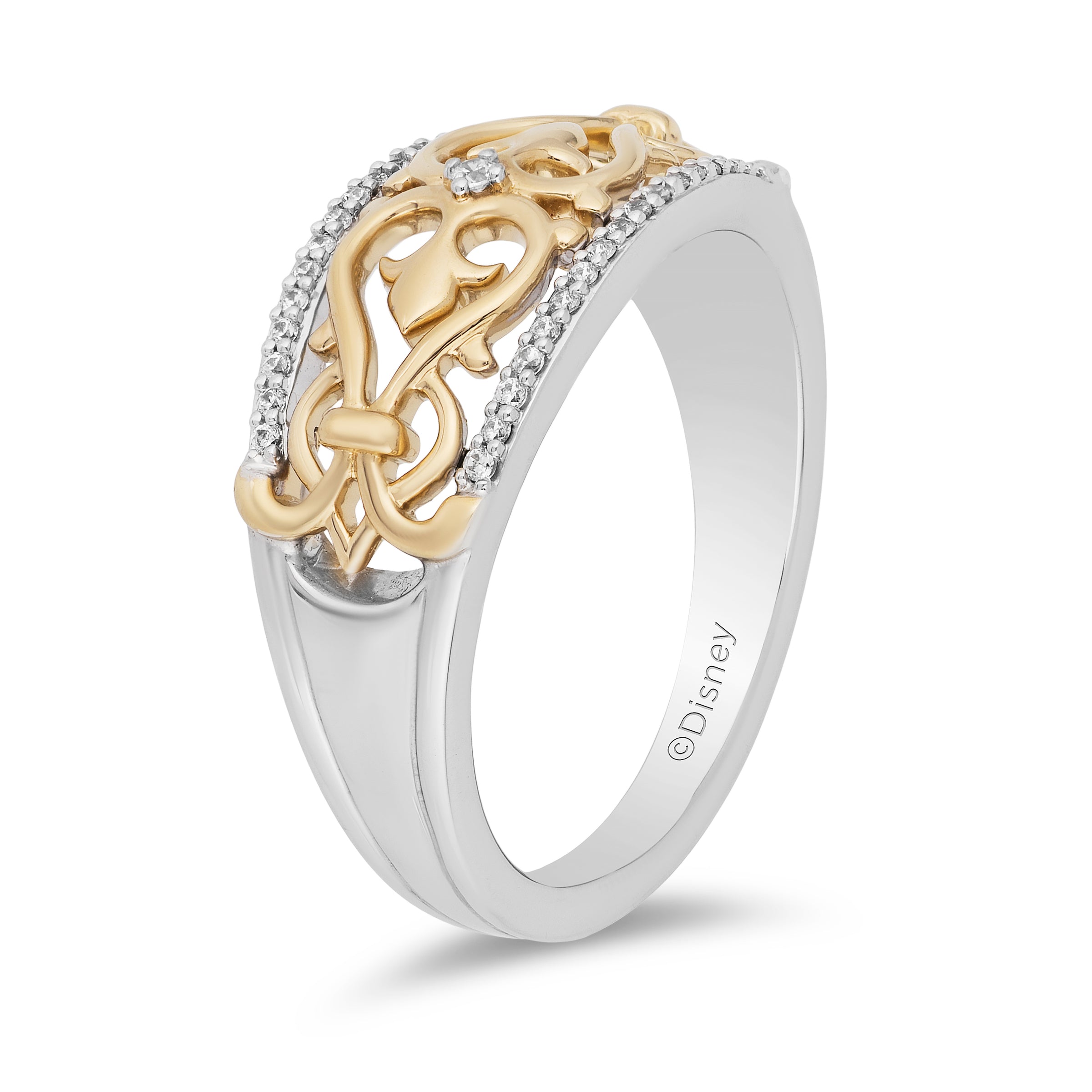 Disney Jasmine Inspired Ring Yellow Gold 1/10 CTTW | Enchanted Disney ...