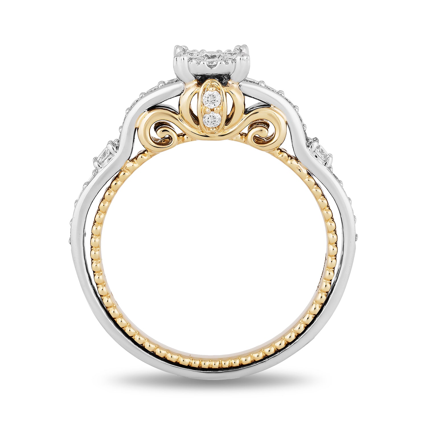Disney Cinderella Inspired Diamond Carriage Engagement Ring in 14K ...