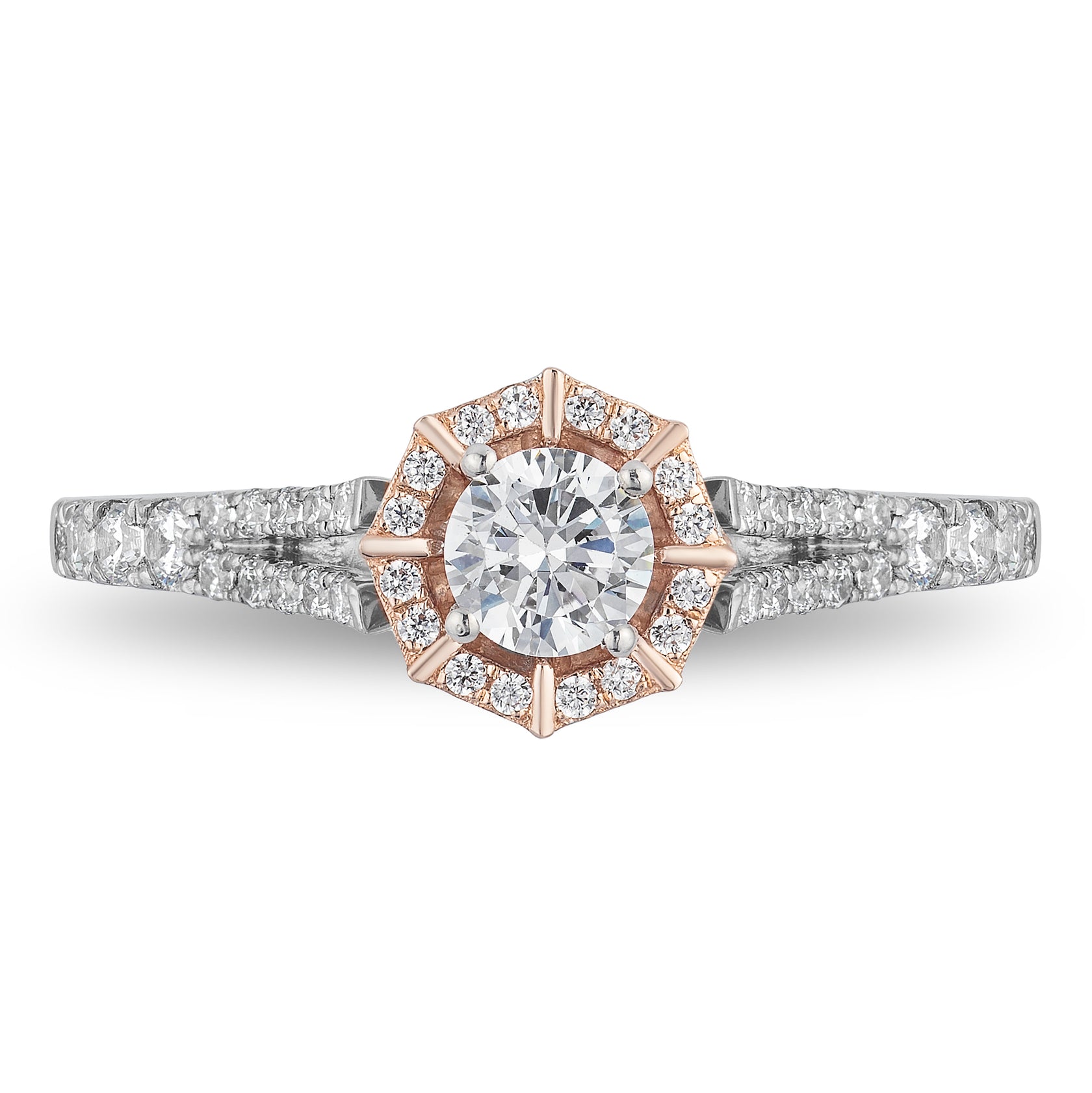 Disney Mulan Inspired Diamond Engagement Ring in 14K White Gold and ...