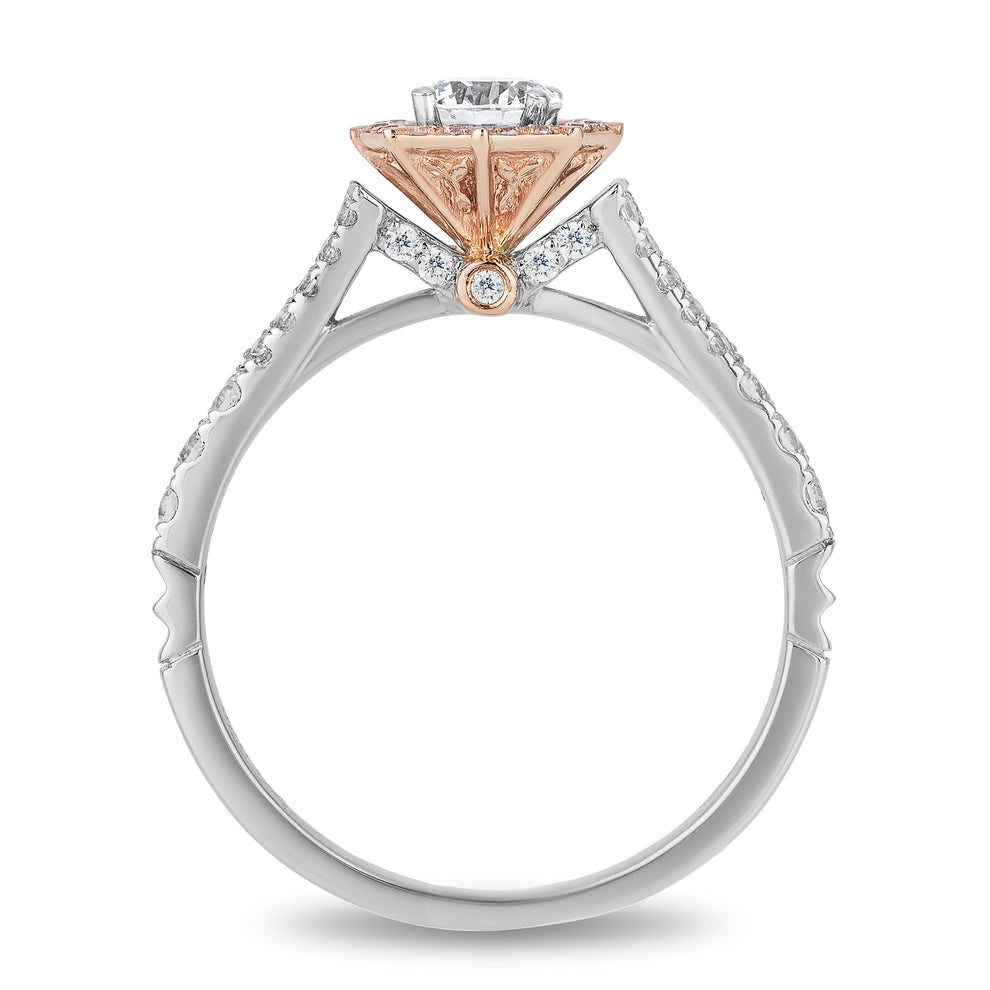 Disney Mulan Inspired Diamond Engagement Ring in 14K White Gold and ...