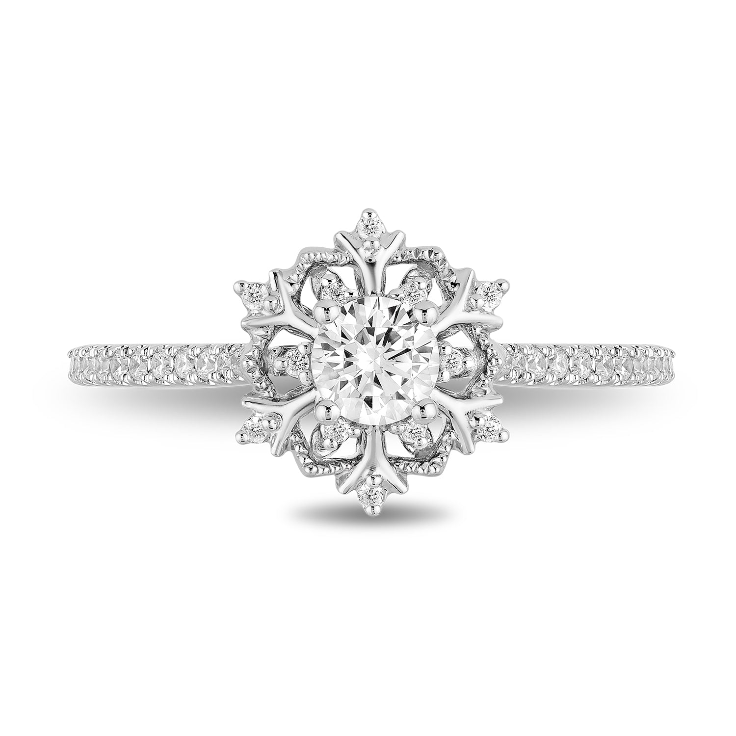 Disney Elsa Inspired Diamond Engagement Ring 14K White Gold 1/2 CTTW ...