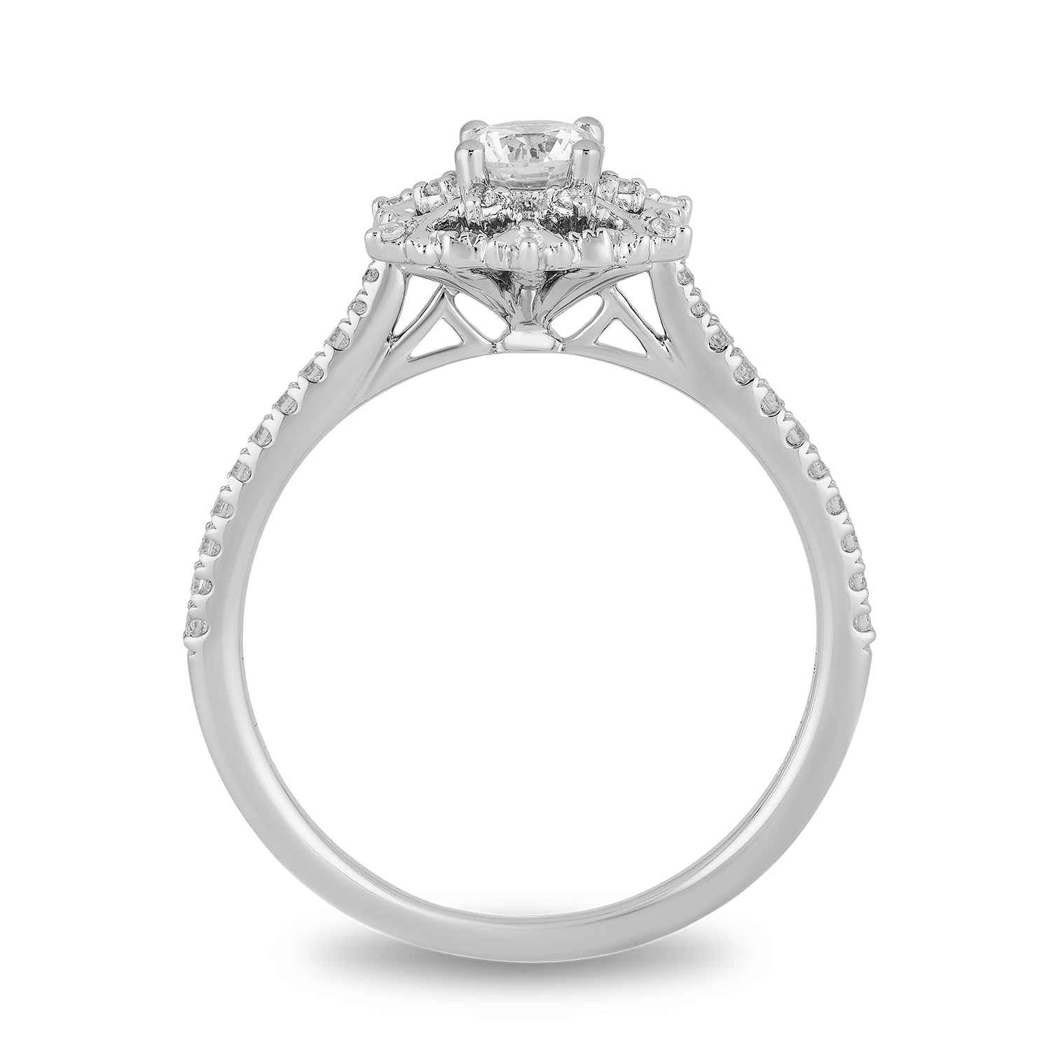 Disney Elsa Inspired Diamond Engagement Ring 14K White Gold 1/2 CTTW ...
