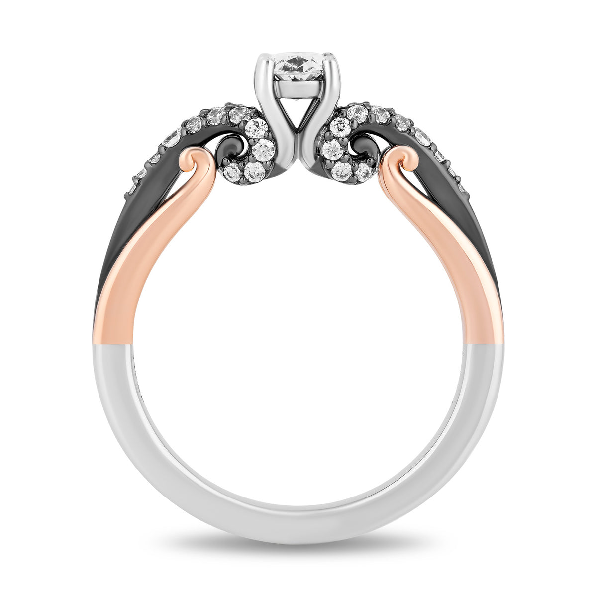 Disney Villain Ursula Inspired Diamond Engagement Ring in 14K White ...