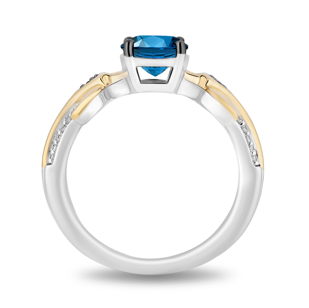 Enchanted Disney Fine Jewelry Sterling Silver and 10K Yellow Gold 1/10