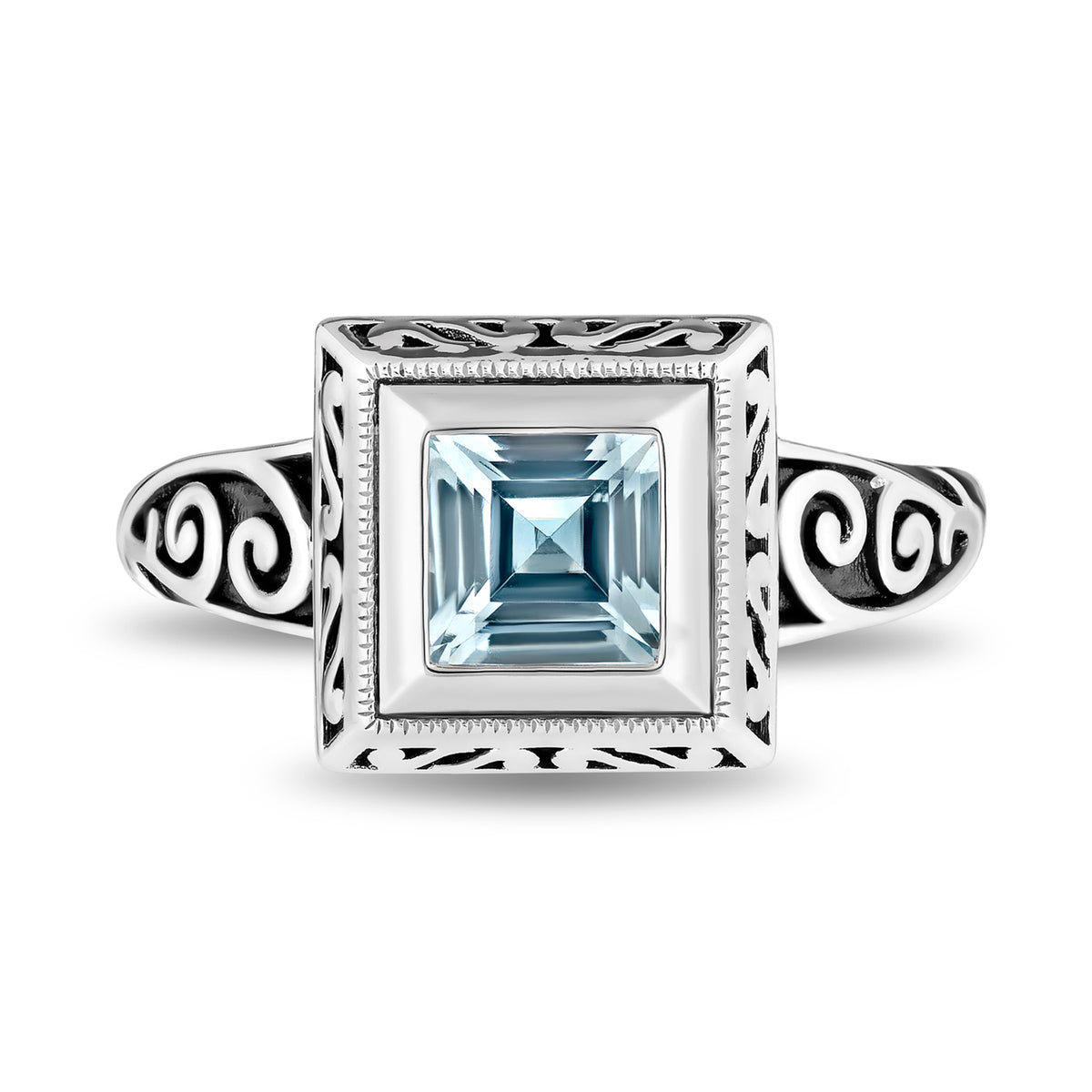 Disney Ariel Inspired Blue Topaz Engagement Ring in 14K White Gold ...