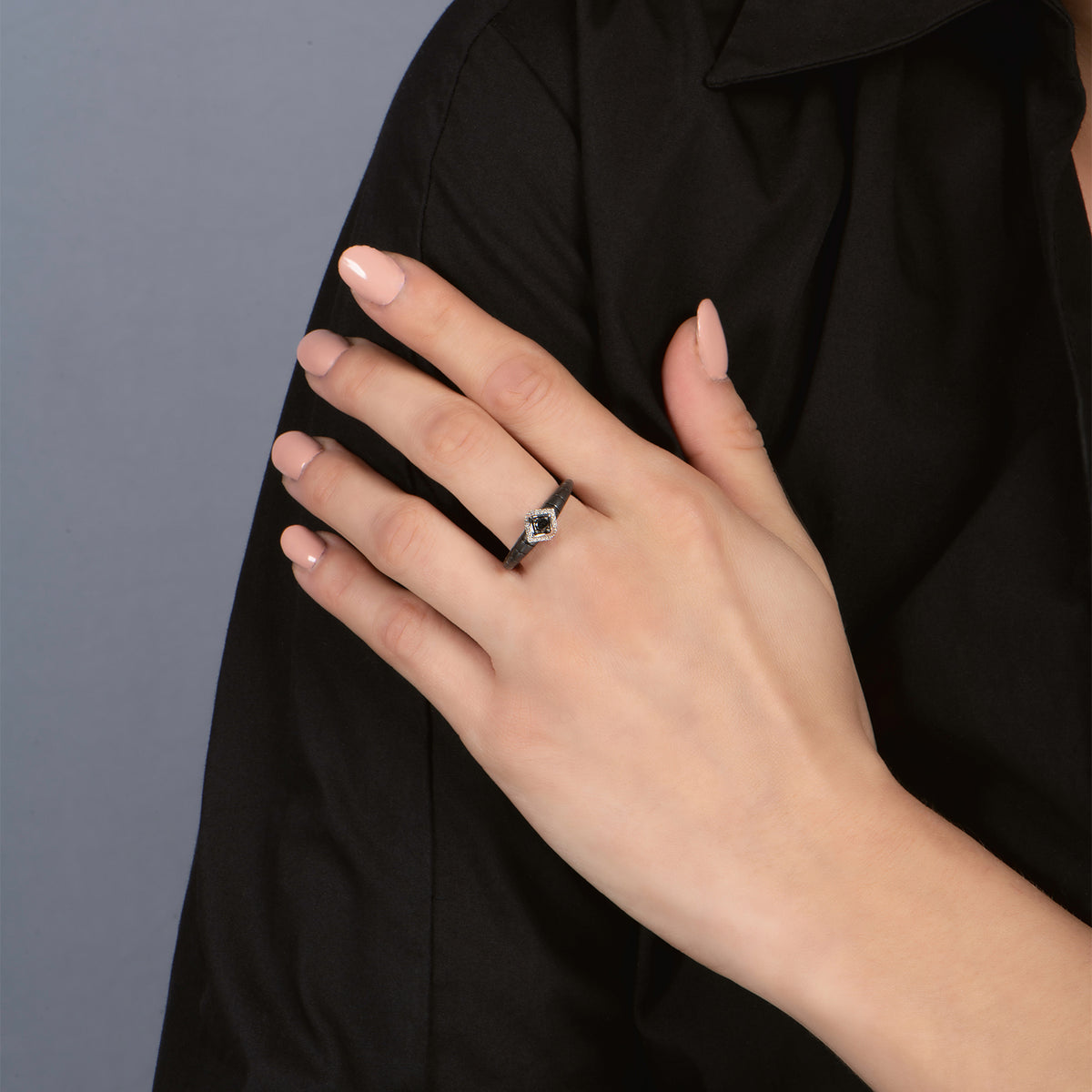 Disney Maleficent Inspired Ring Black Rhodium 1/6 CTTW | Enchanted ...