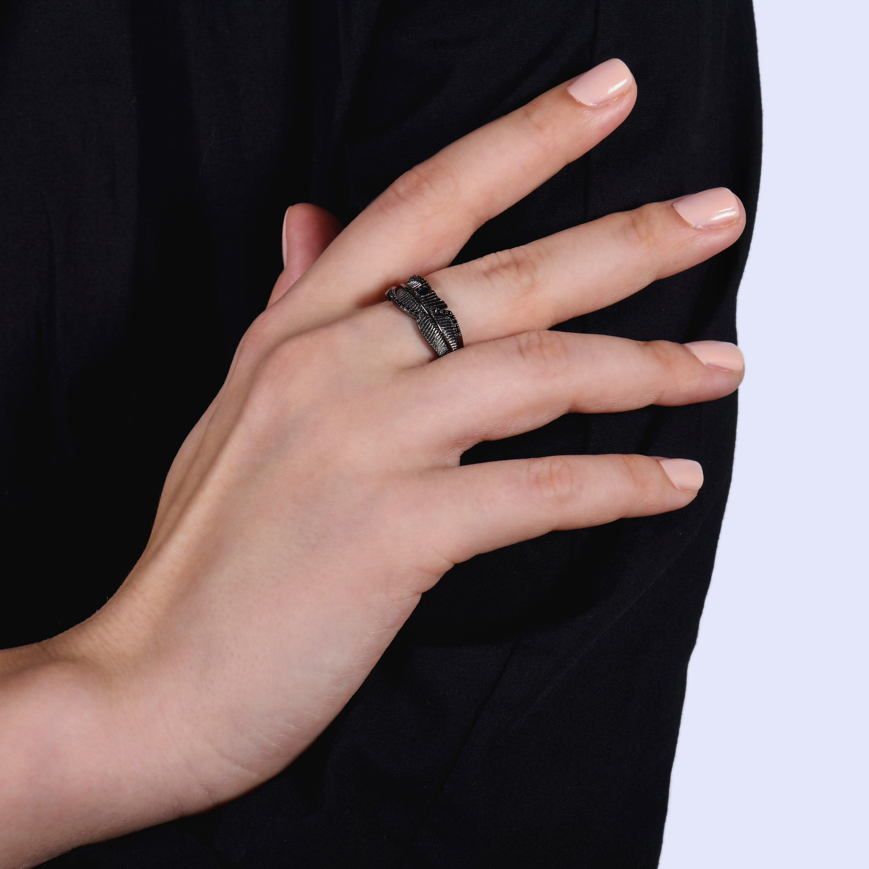 Disney Maleficent Inspired Villain Ring with Black Rhodium 1/10 CTTW ...