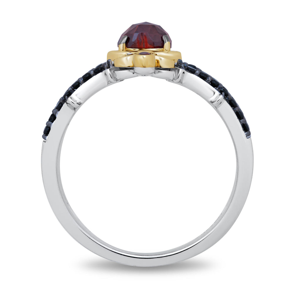 Disney Evil Queen Inspired Diamond and Red Garnet Ring in Sterling ...