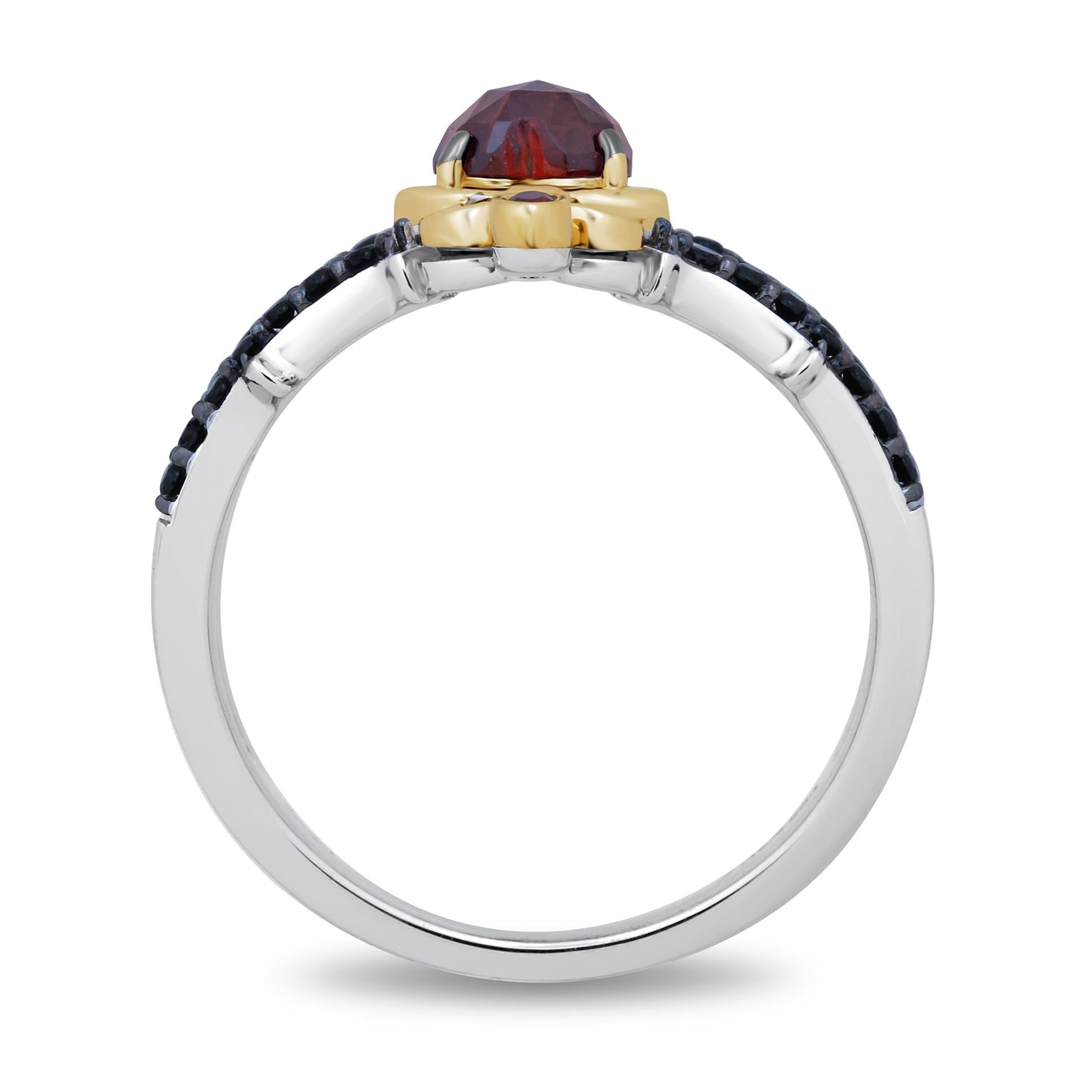 Disney Evil Queen Inspired Diamond & Garnet Ring 10K Yellow Gold 1/4 ...