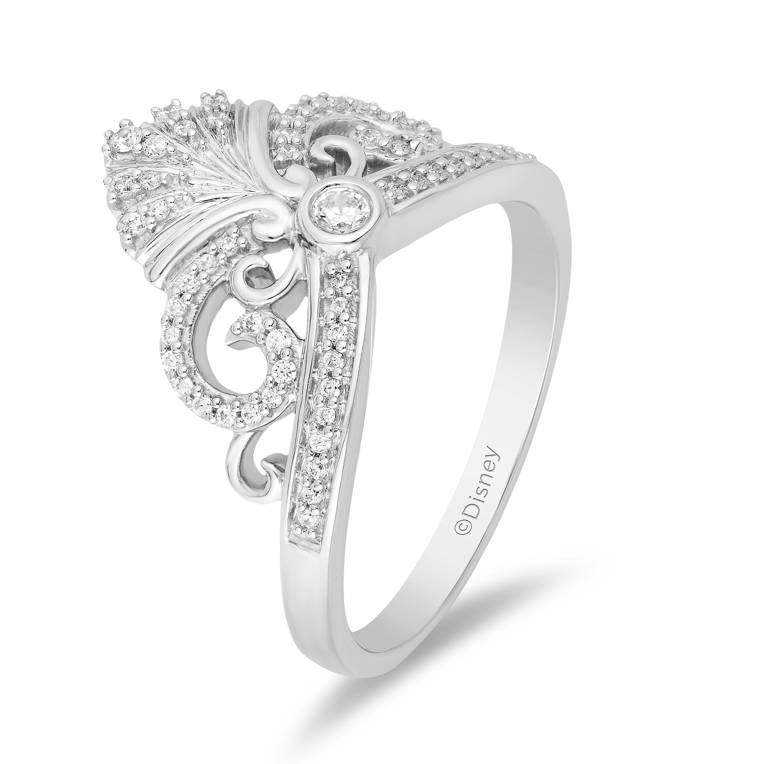 Disney Ariel Inspired Shell Tiara Ring 1/5 CTTW | Enchanted Disney Fine ...