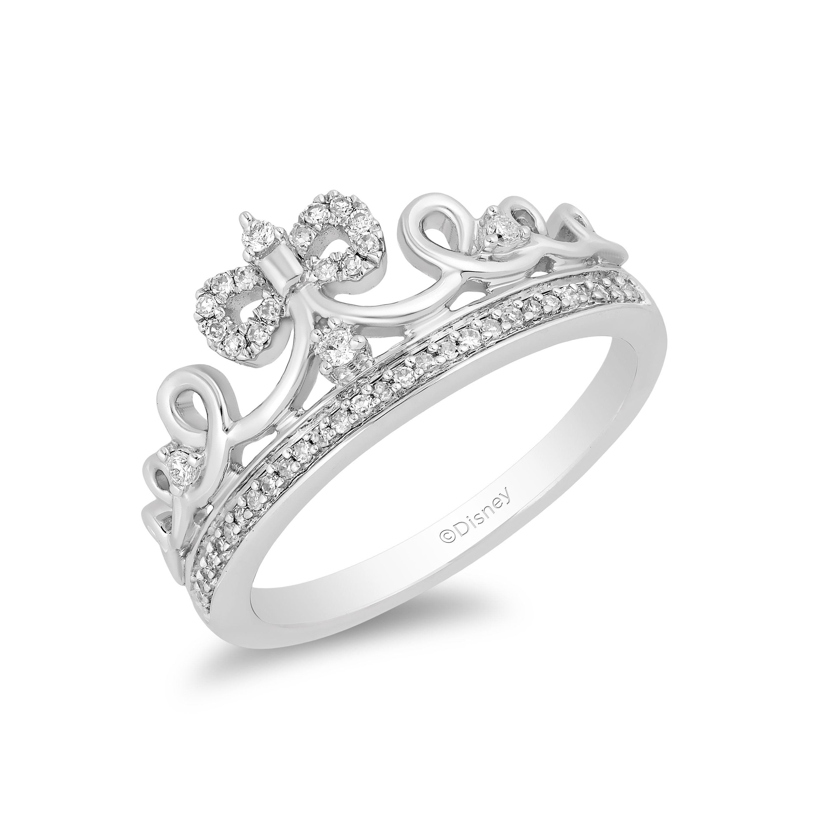 Disney Snow White Inspired Diamond Ring in Sterling Silver 1/6 CTTW ...
