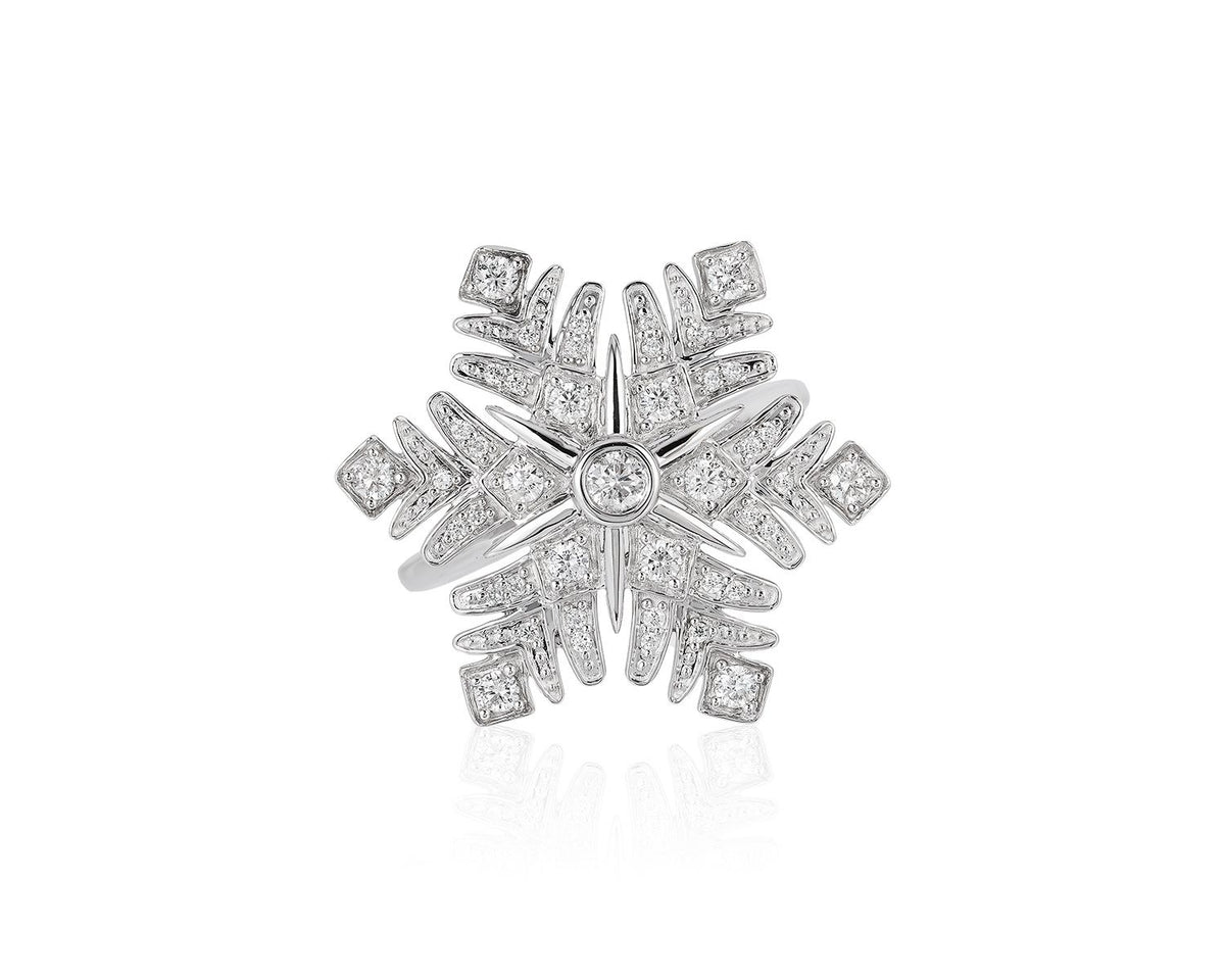 Disney Elsa Inspired Snowflake Diamond Ring 1/2 CTTW | Enchanted Disney ...