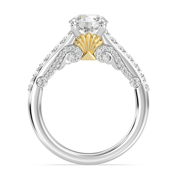 Disney Ariel Inspired Lab Grown Diamond Engagement Ring in 14K White ...