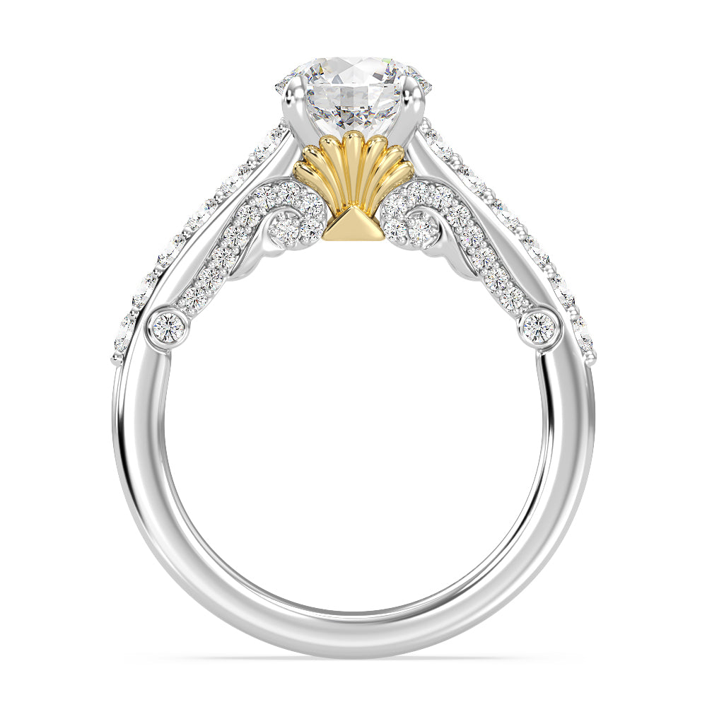 Disney Ariel Inspired Lab Grown Diamond Engagement Ring in 14K Gold ...