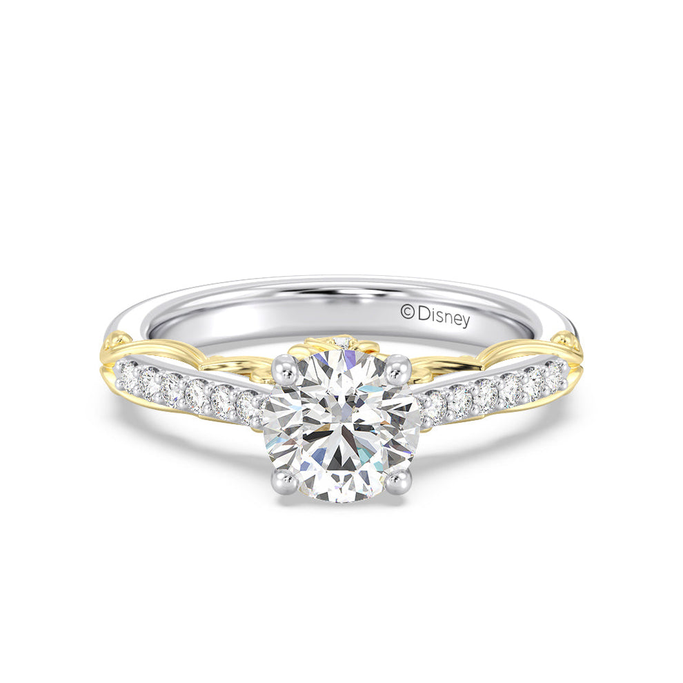 Disney's Belle Inspired 1 1/4 CTTW Round Cut Lab Grown Diamond Rose ...