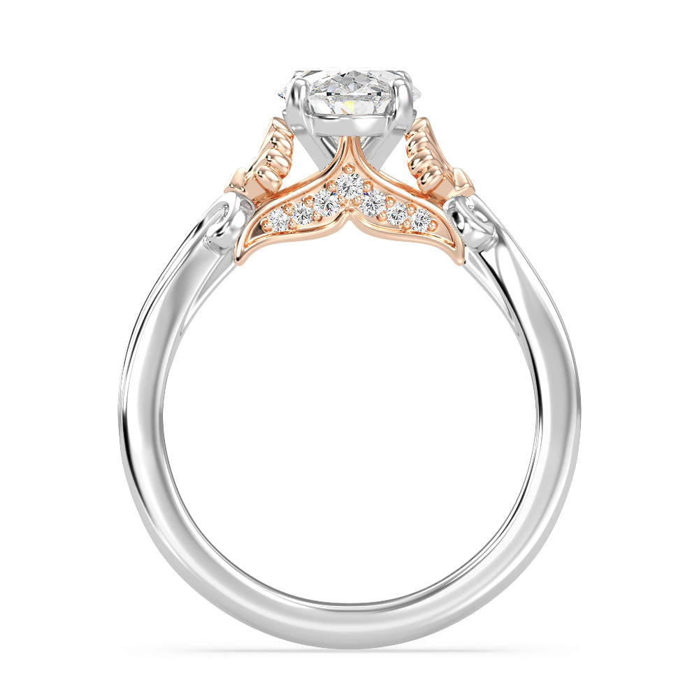 Disney Ariel Inspired Lab Grown Diamond Engagement Ring in 14K Gold ...