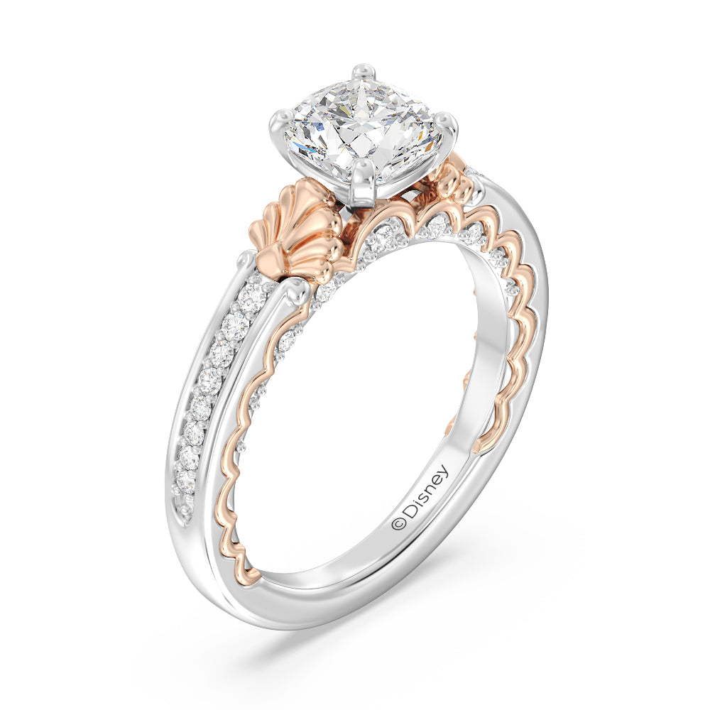 Disney Ariel Inspired Lab Grown Diamond Engagement Ring in 14K Gold ...