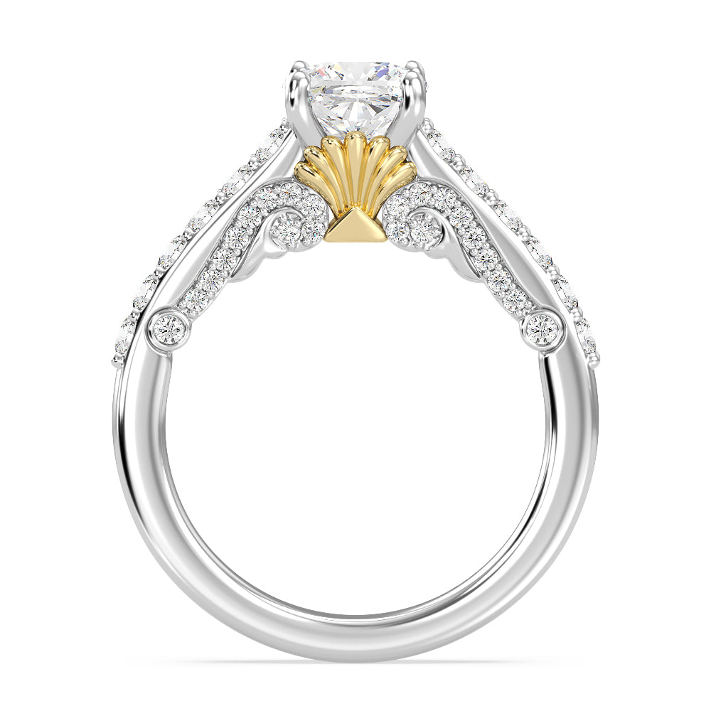 Disney Ariel Inspired Lab Grown Diamond Engagement Ring in 14K Gold ...