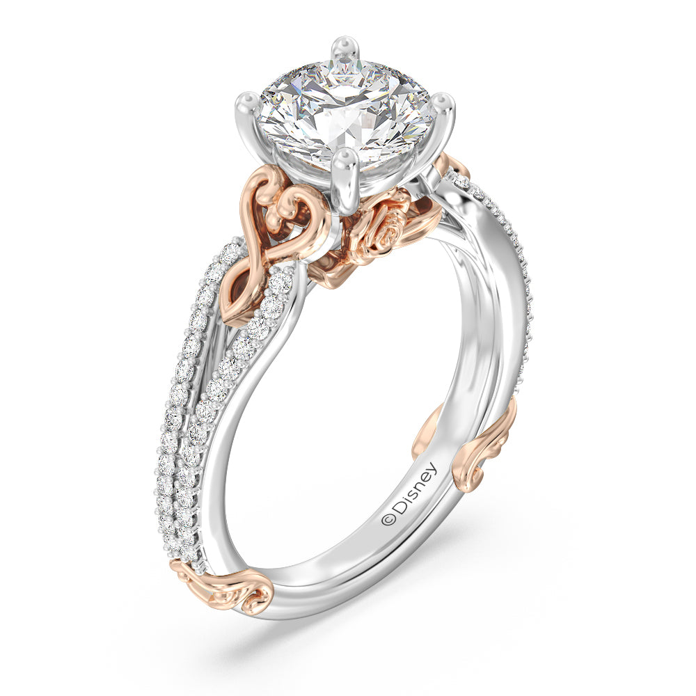 Disney Belle Inspired Lab Grown Diamond Engagement Ring in 14K Gold ...