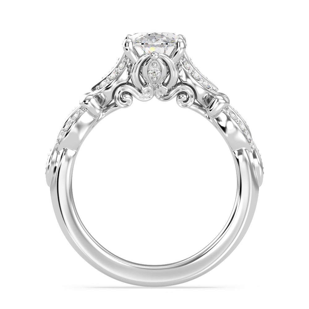 Enchanted Star Lab Grown Diamond Cinderella Carriage Engagement Ring ...