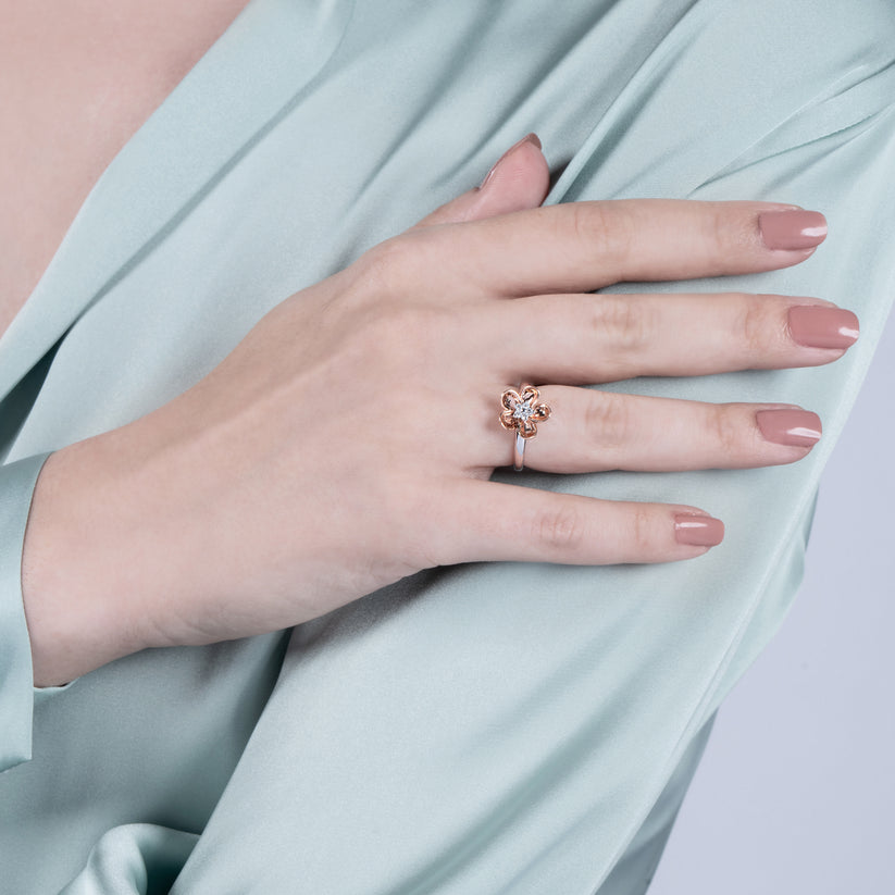 Disney Accent Mulan Inspired Diamond Ring - 10K Rose Gold | Enchanted ...
