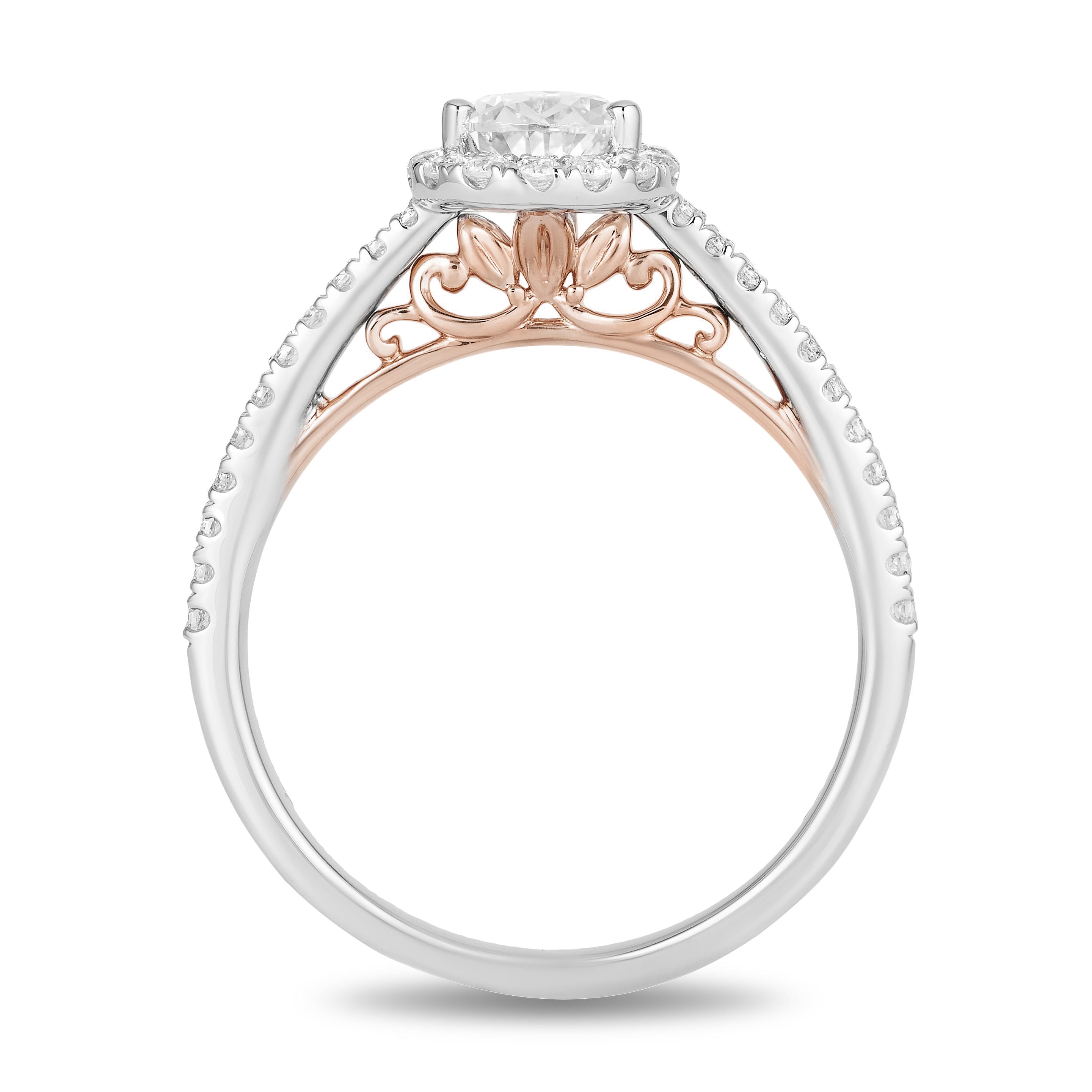 Disney Rapunzel Inspired Diamond Engagement Ring in 14K White Gold ...