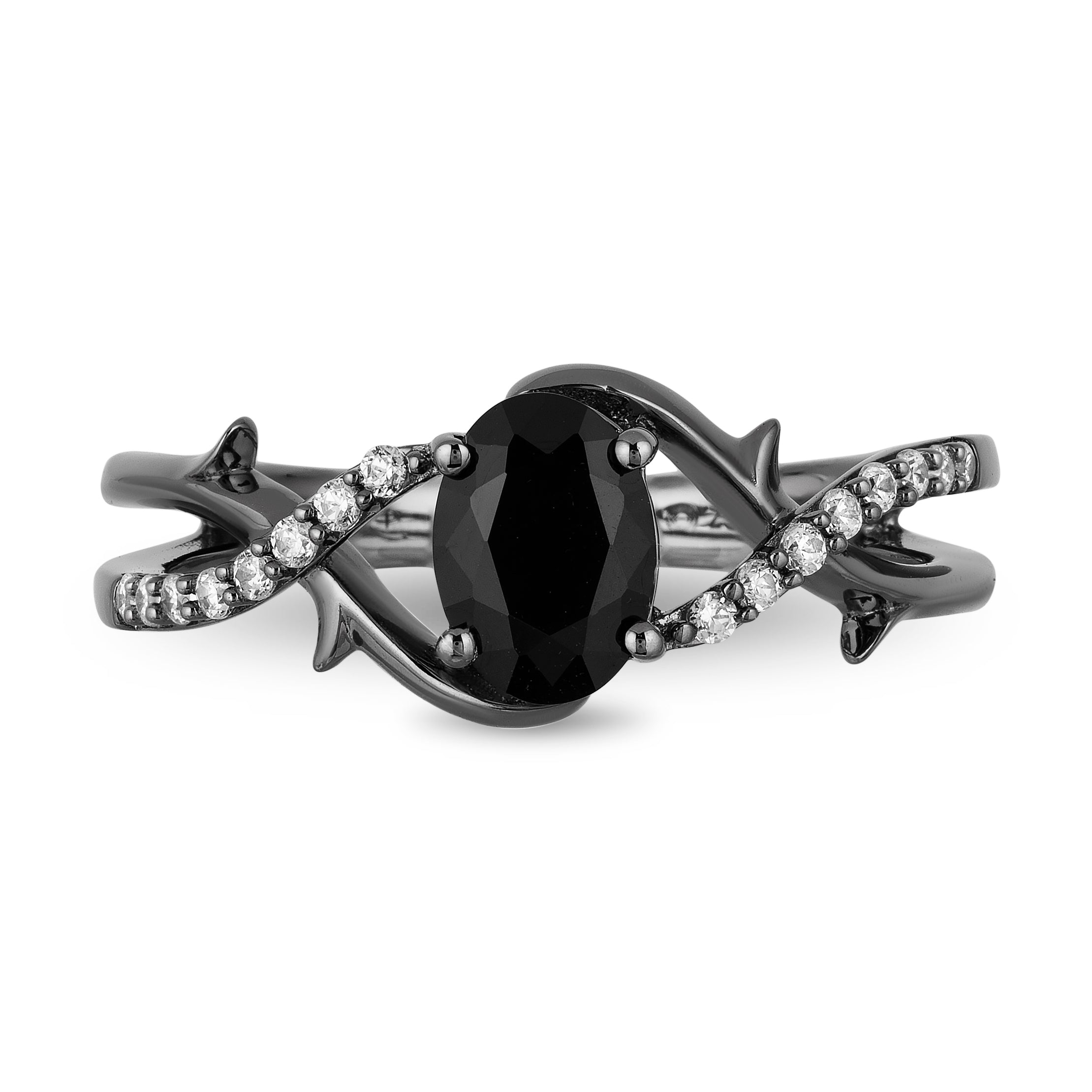 Disney Maleficent Inspired Diamond Ring Black Rhodium 1/10 CTTW ...
