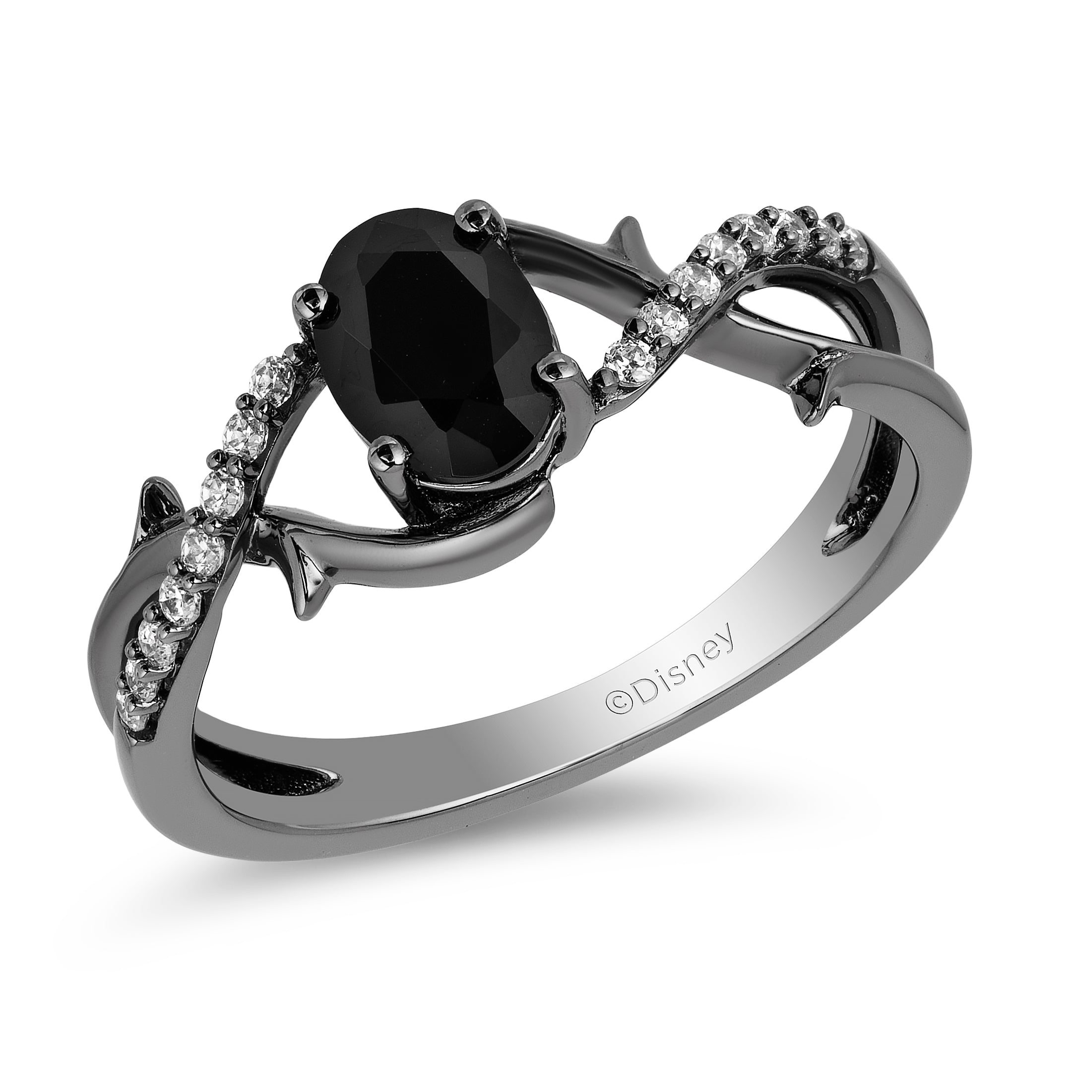Disney Maleficent Inspired Diamond Ring Black Rhodium 1/10 CTTW ...