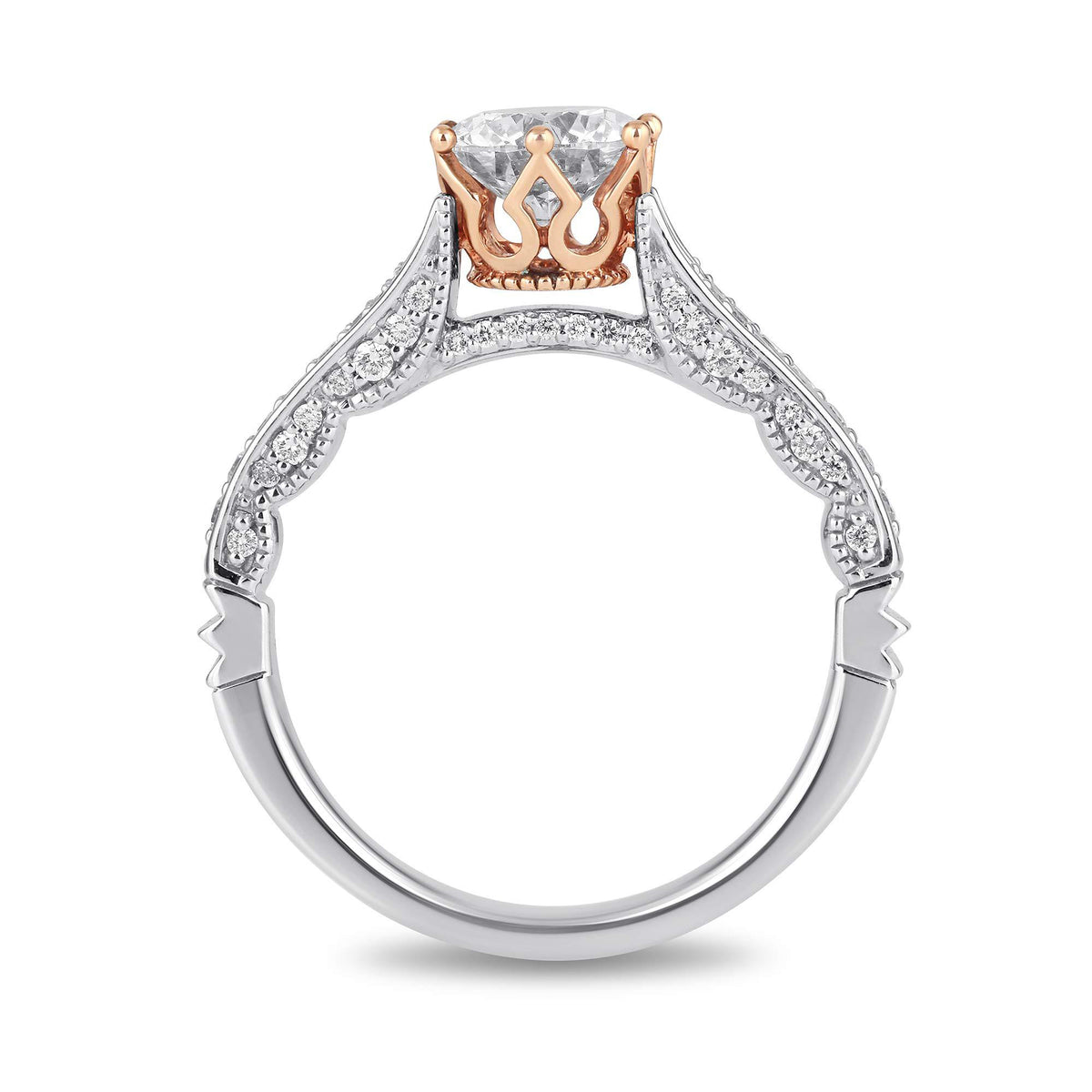 Disney Majestic Princess Inspired Diamond Engagement Ring in 14K White ...