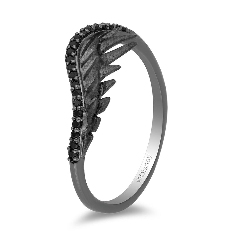 Disney Maleficent Inspired Ring Black Rhodium 1/8 CTTW | Enchanted ...