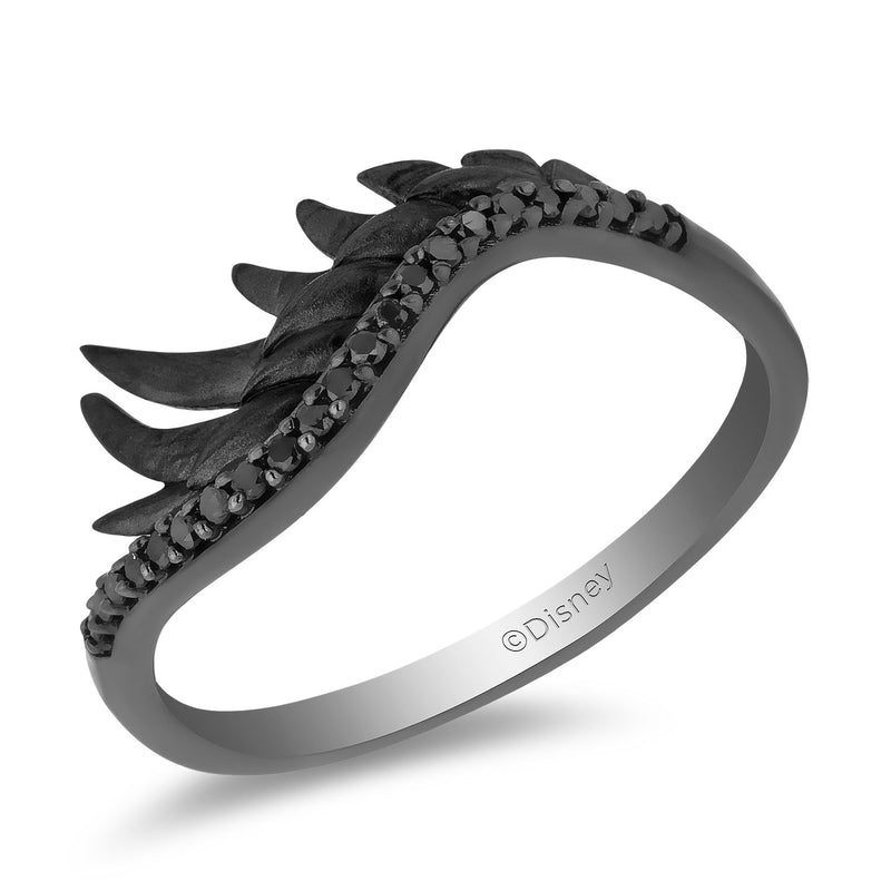 Disney Maleficent Inspired Ring Black Rhodium 1/8 CTTW | Enchanted ...